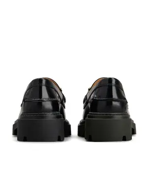 TOD'S Logo Plaque Slip-on Loafers - Black