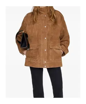 ANINE BING Snap-front Stand-collar Jacket