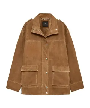 ANINE BING Broux Suede Jacket - Brown