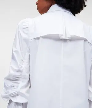Karl Lagerfeld Puff Sleeve Poplin Dress