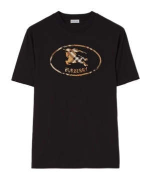 Burberry Knight Stamp Crewneck T-shirt - Black