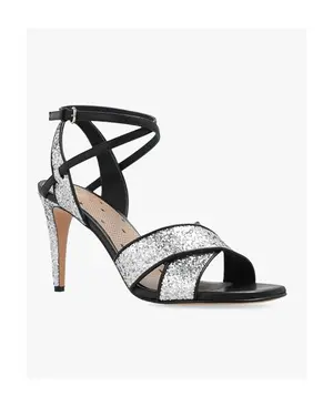 Red Valentino Glittered Stiletto Sandals - Gray