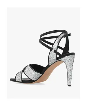 Red Valentino Glittered Stiletto Sandals - Gray