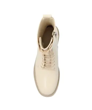 Tory Burch Logo-embossed Leather Lace-up Boots