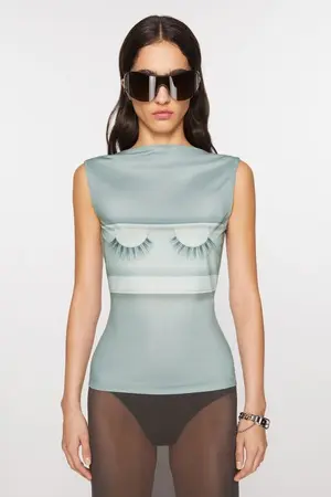 Acne Studios Katerina Jebb Graphic-print Sleeveless Top