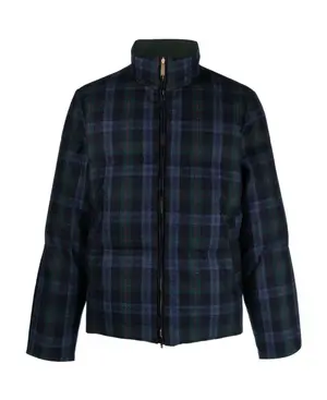 Thom Browne Reversible Plaid Zip-up Jacket - Blue/green