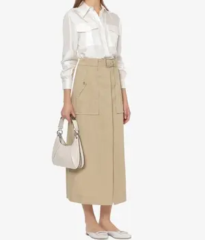 Alberta Ferretti Stretch Longuette Skirt