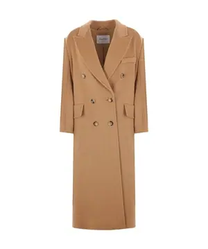 Max Mara Double-breasted Collared Coat - Camel