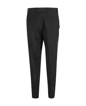 Prada Tailored Straight Leg Trousers With Contrast Piping