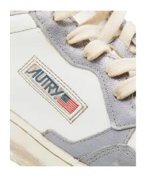 AUTRY Medalist Lace-up Leather Sneakers - Nude