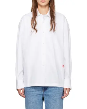 Alexander Wang Logo Embroidered Buttoned Shirt - White