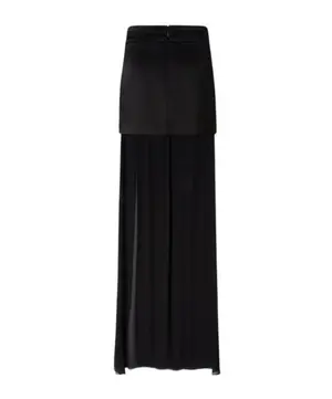 Pinko Layered Maxi Skirt With Side Slit