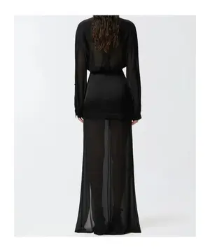 Pinko Layered Maxi Skirt With Side Slit