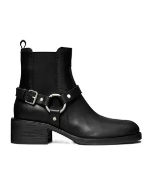 Tory Burch Buckle-strap Ring Detail Ankle Boots - Black