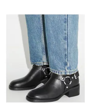 Tory Burch Buckle-strap Ring Detail Ankle Boots - Black