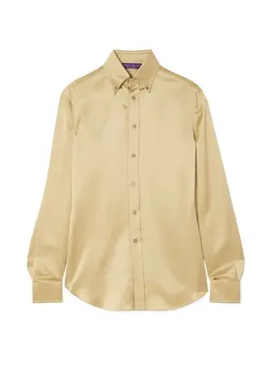 Ralph Lauren Long Sleeve Shirt With Classic Collar - Cream