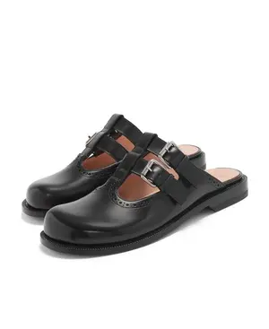 Loewe Campo Mary Jane Mules - Black