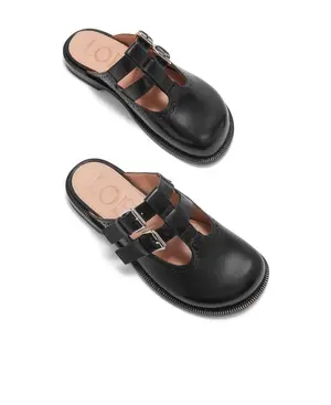 Loewe Campo Mary Jane Mules - Black