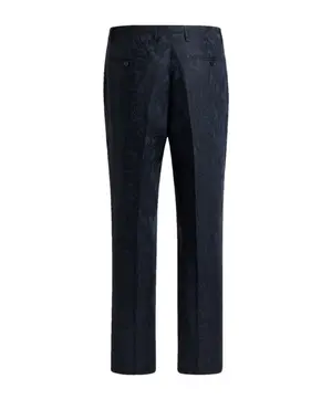 Etro Jacquard Straight Leg Trousers - Black