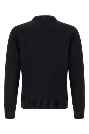 Gucci Logo Intarsia Knitted Crewneck Sweater - Black