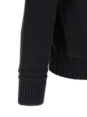 Gucci Logo Intarsia Knitted Crewneck Sweater - Black