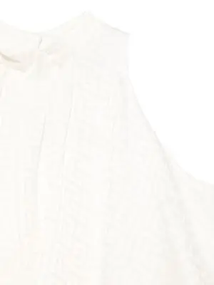 Balmain Patterned Jacquard Sleeveless Blouse