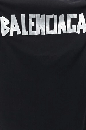Balenciaga Tape Type Oversized T-shirt - Black