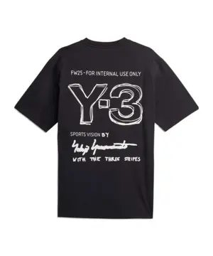 Y3 Logo Printed Short Sleeved T-shirt