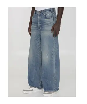 Celine Flared Surf Jeans In Summer Dazed Wash Denim