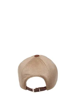 Max Mara Felted Initial Cashmere Cap - Camel