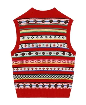 Kenzo Jacquard Knit Vest