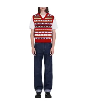 Kenzo Jacquard Knit Vest