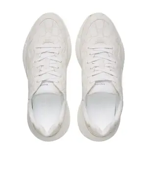 Gucci Gg Rhyton Canvas Sneakers - White