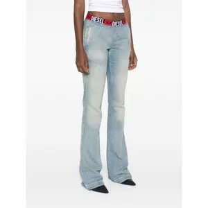 DIESEL® Bootcut Jeans With Logo Waistband