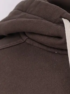 Rick Owens Oversized Drawstring Hoodie - Brown