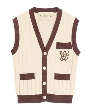 Valentino Garavani V-neck Sleeveless Knitted Vest - Nude