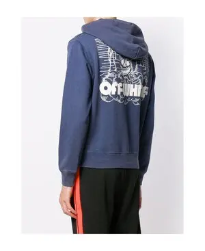 Off-White Logo Printed Hooded Sweater