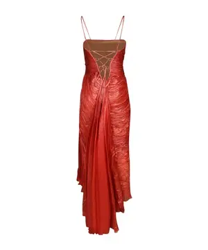 MARIA LUCIA HOHAN Ruched Gown - Red
