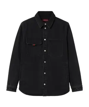 Gucci Collared Long-sleeve Shirt - Dark Grey