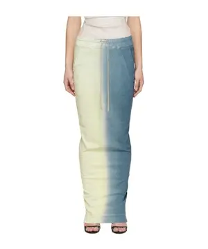 Rick Owens Drawstring Maxi Skirt - Toothpaste Color