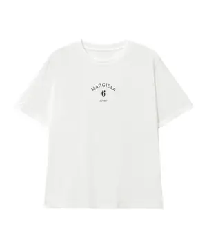 MAISON MARGIELA Logo Printed Crewneck T-shirt - White