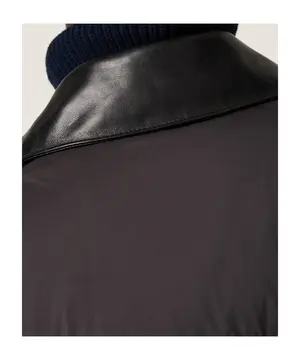 Miu Miu Technical Pongé Cropped Down Jacket - Black