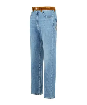 Marni Floral Patch Straight Leg Jeans
