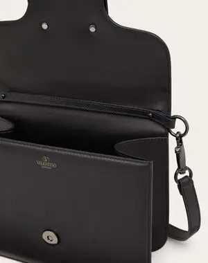 Valentino Garavani Vlogo Plaque Foldover Top Shoulder Bag