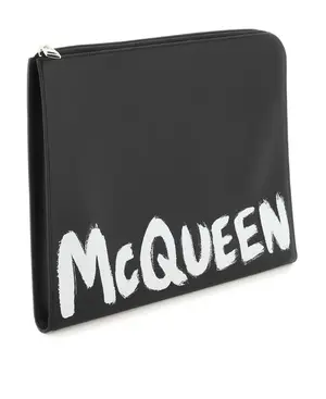 Alexander McQueen Logo Printed Zip Around Wallet