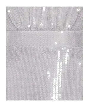 ROTATE BY BIRGER CHRISTENSEN Sequined Bubble Sleeve Dress - Light Gray
