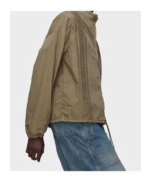MAISON MARGIELA Cropped Zip Front Jacket With 'speed' Print