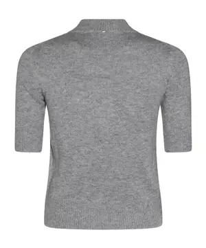 Sportmax Mock Neck Short-sleeved Jumper - Grey