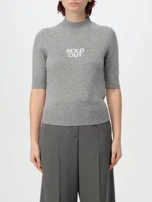Sportmax Mock Neck Short-sleeved Jumper - Grey