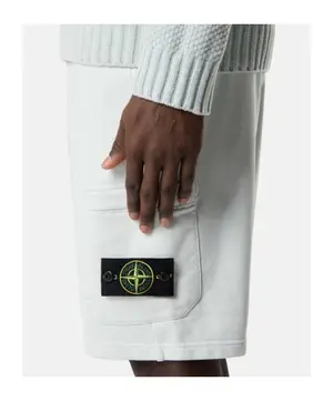 Stone Island Drawstring Fleece Shorts - Sky-blue